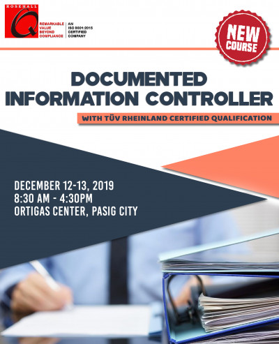 ISO Training for Document Controller Archives - ROSEHALL Management ...