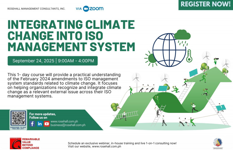 Integrating Climate change into ISO Management System - ROSEHALL ...