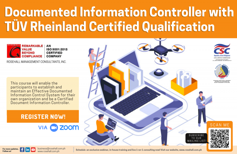 Be a Certified Document Controller Now! - ROSEHALL Management ...