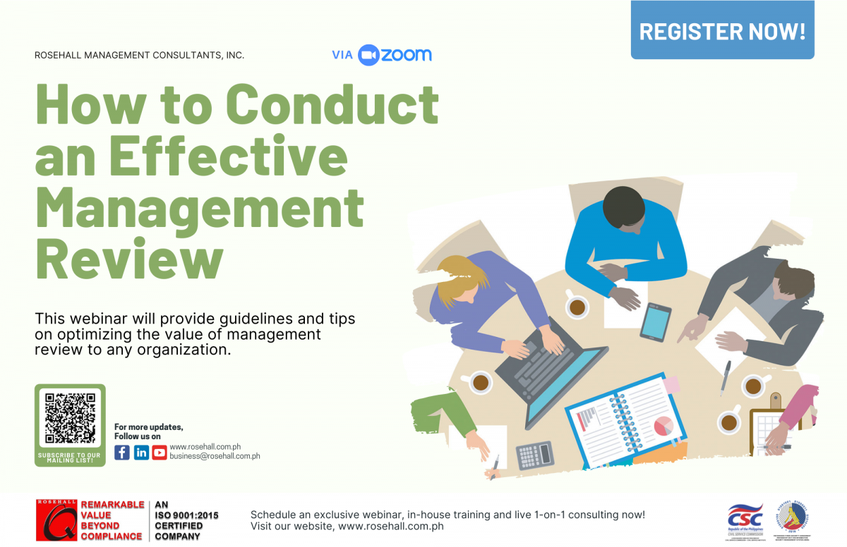 How to Conduct an Effective Management Review - ROSEHALL Management ...