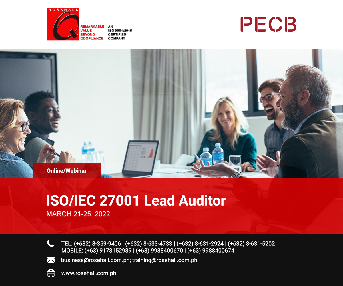 ISO/IEC 27001 Lead Auditor - ROSEHALL Management Consultants, Inc.