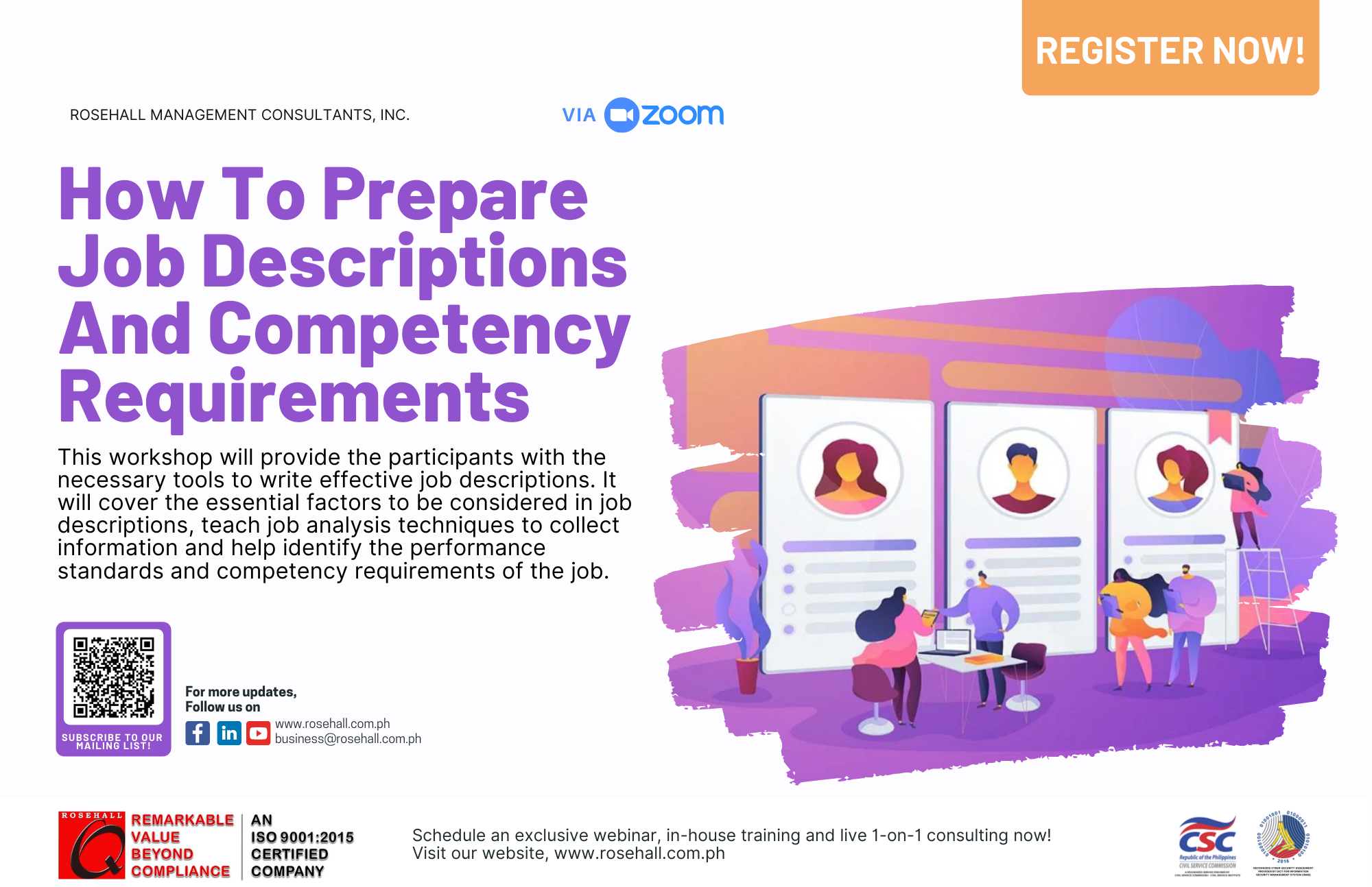 How To Prepare Job Descriptions and Competency Requirements - ROSEHALL ...