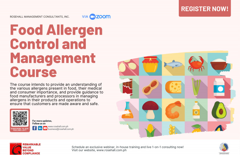 Food Allergen Control and Management Course - ROSEHALL Management ...