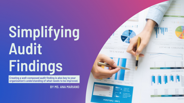 Simplifying Audit Findings - ROSEHALL Management Consultants, Inc.