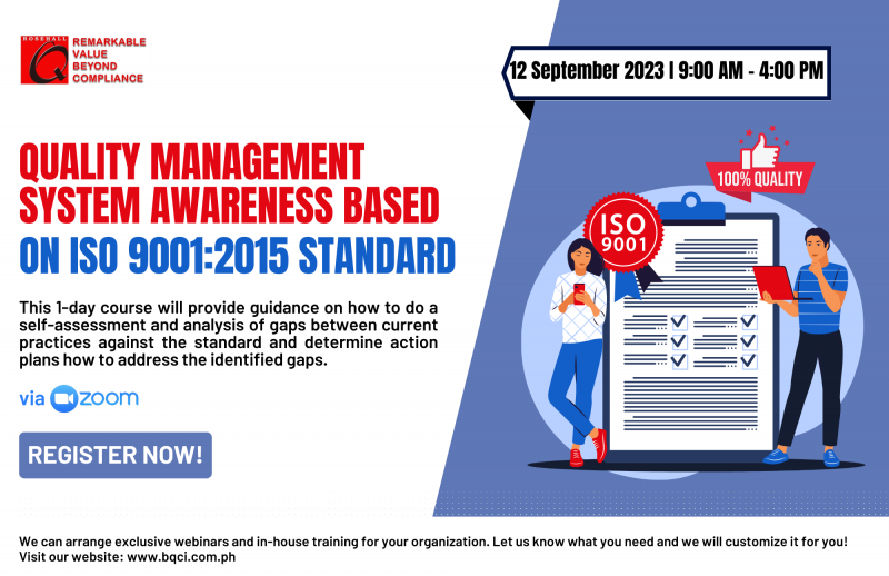 Quality Management System Awareness based on ISO 9001:2015 - ROSEHALL ...