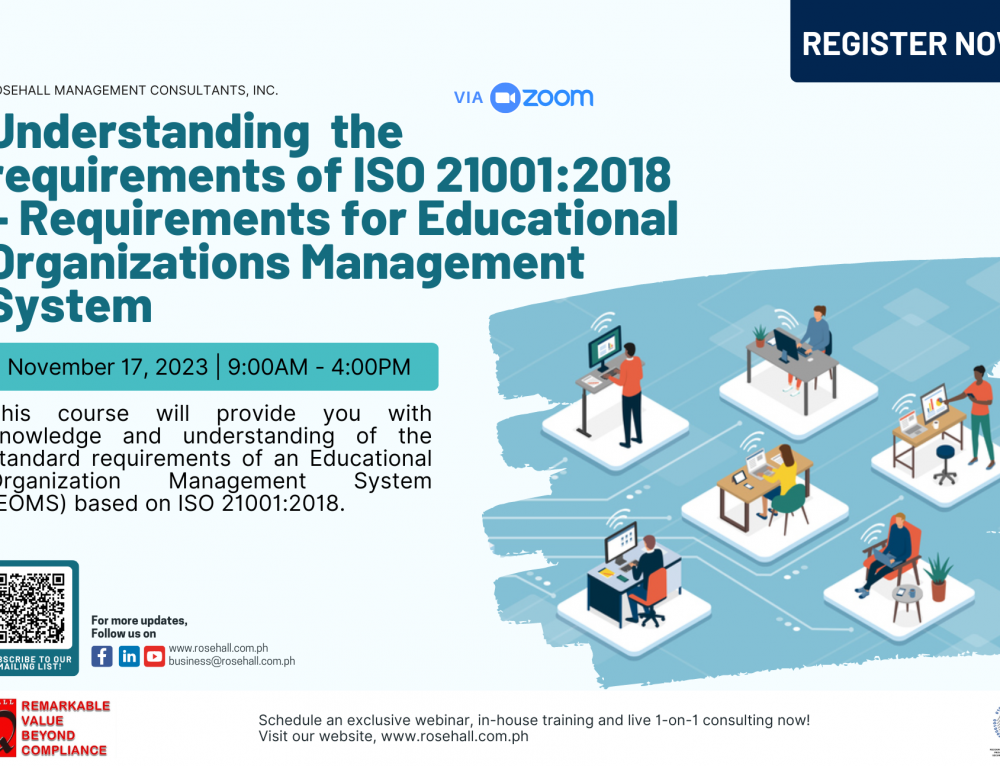 Quality Management System Awareness based on ISO 9001:2015 - ROSEHALL ...