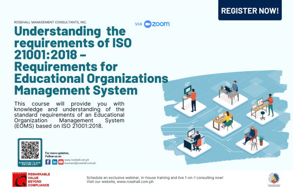 UNDERSTANDING THE REQUIREMENTS OF ISO 21001:2018 – Requirements for ...