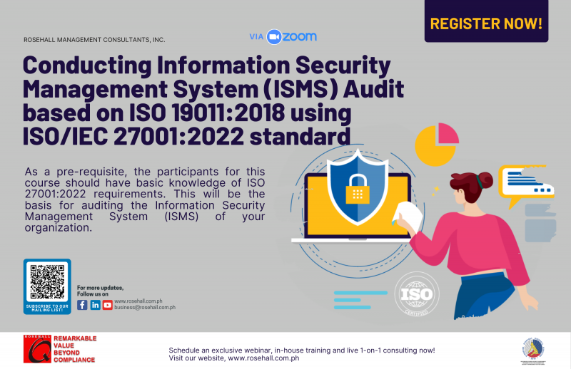 CONDUCTING ISMS AUDIT USING ISO/IEC 27001:2022 STANDARD BASED ON ISO ...